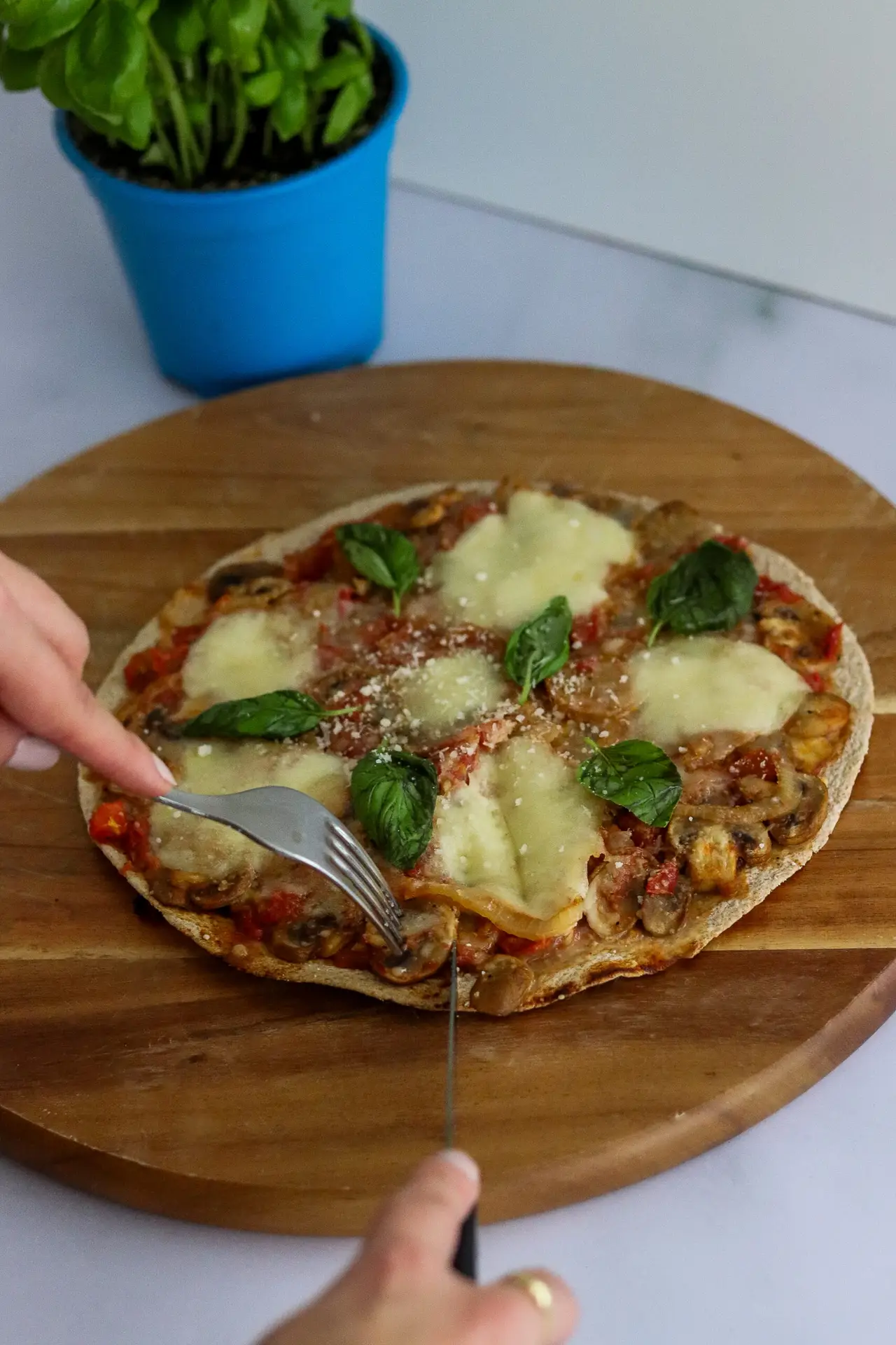 Tortilla pizza met groenten - Dokter Tamara